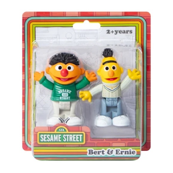 Sesame Street | Toys | Sesame Street Bert Ernie Poseable Figures Yellow ...